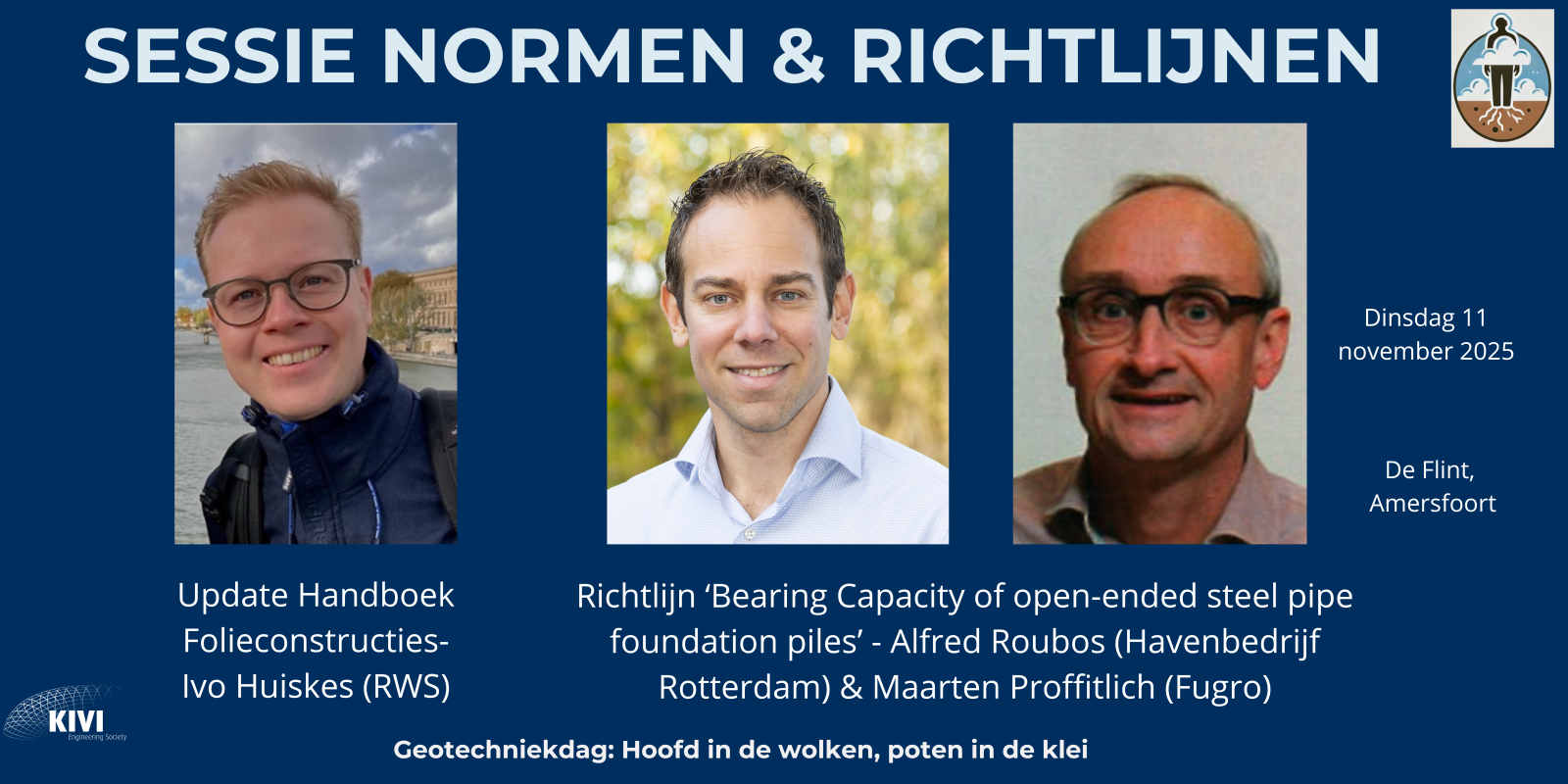 Sprekers Geotechniekdag 2025 uitgelicht: Ivo Huiskes, Maarten ...